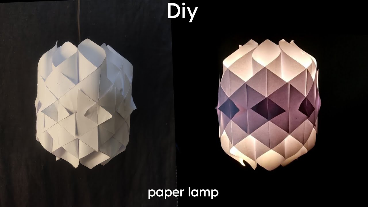 DIY paper pendant light. how to make a paper pendant light/ DIY home ...
