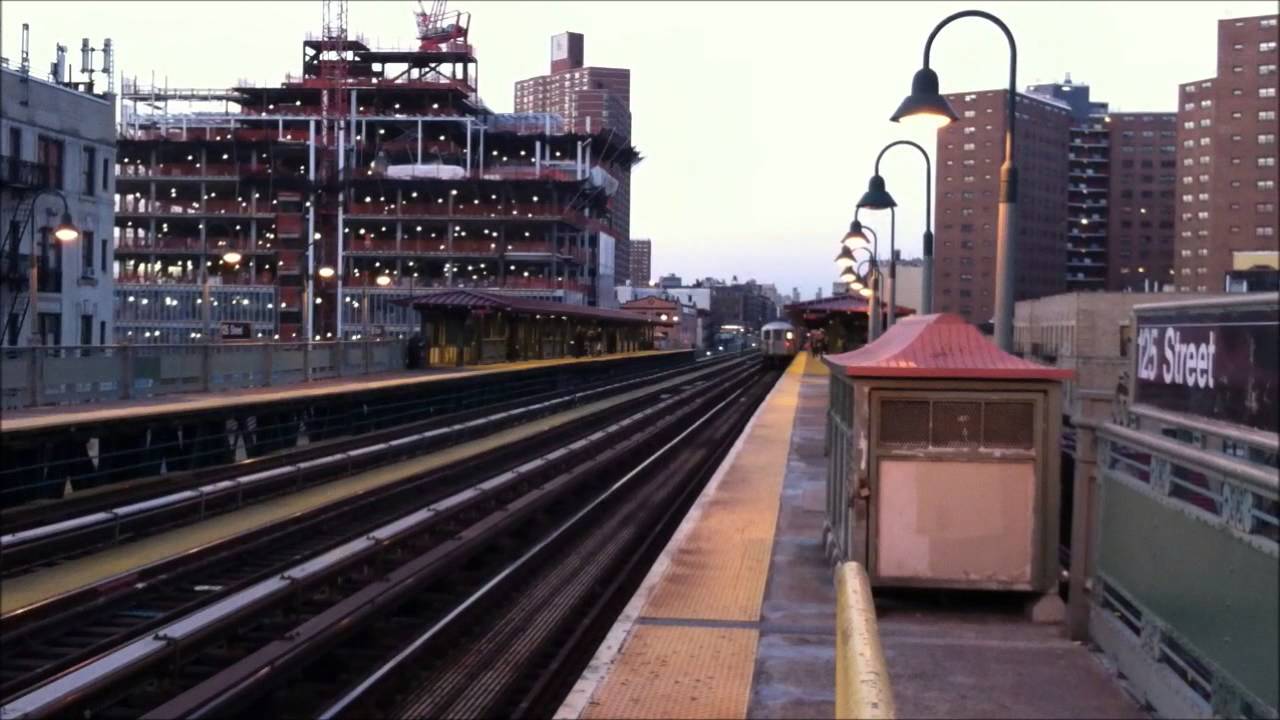 NYC Subway: Local 1 Trains at 125 Street - YouTube
