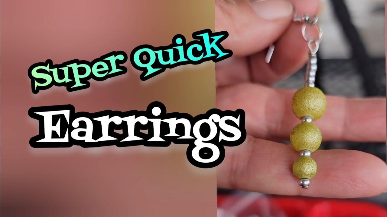 Super Quick Earrings - Please 👍 Makes a terrific gift for friends #earrings #earringsdiy - YouTube