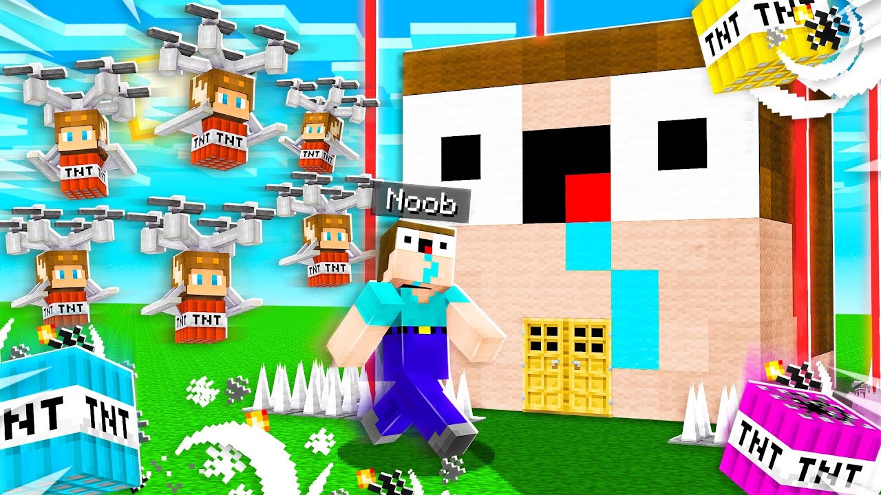 10 WAYS To PRANK NOOB'S Minecraft House! - YouTube
