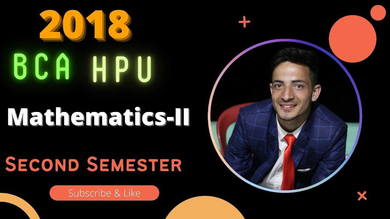 HPU BCA Mathematics-II second semester Previous Year Question paper ...