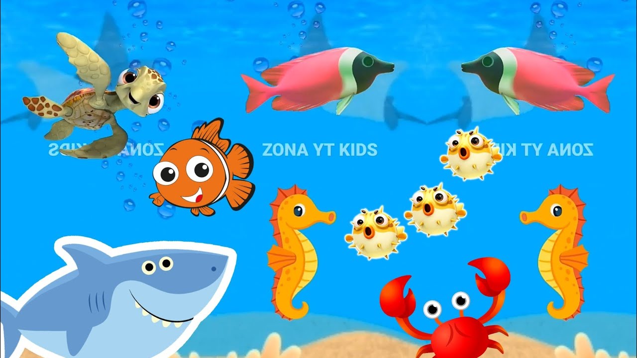 Baby Shark world dance at Ocean seaworld Nursery rhymes kids song ...