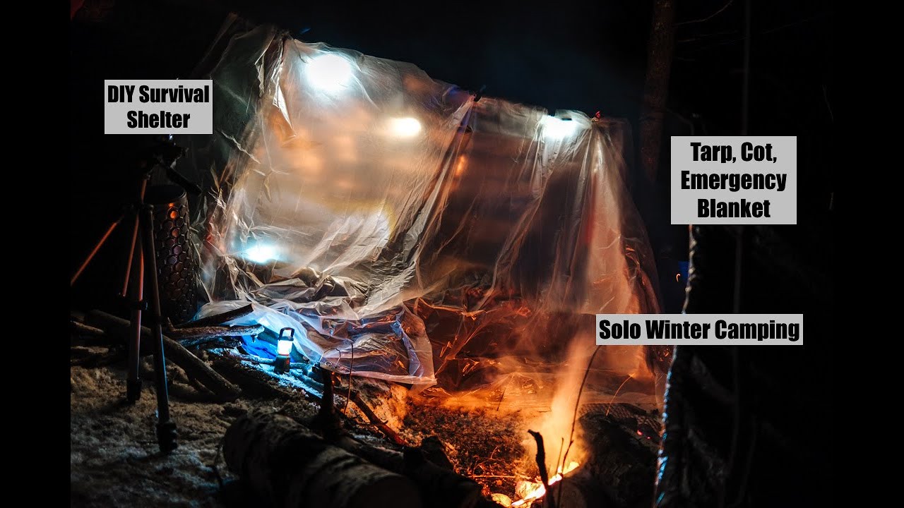 Solo Adventure - Winter Camping / Cot Supershelter / Bushcraft Grill ...