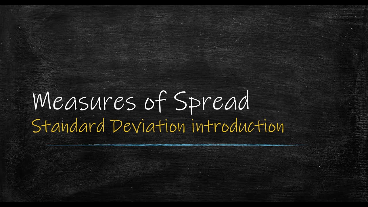 Measures of spread: Introduction to standard deviation - YouTube