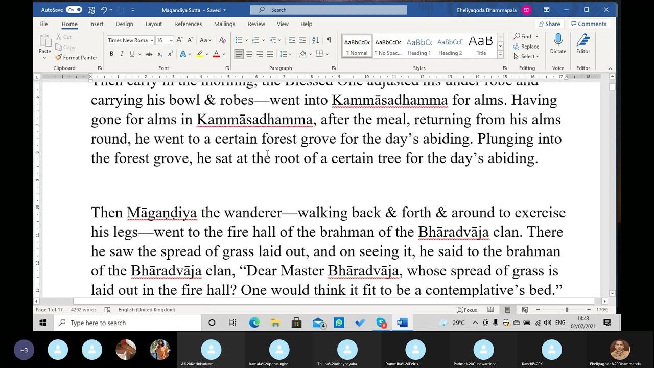 Magandiya Sutta 1 2:7:21 - YouTube