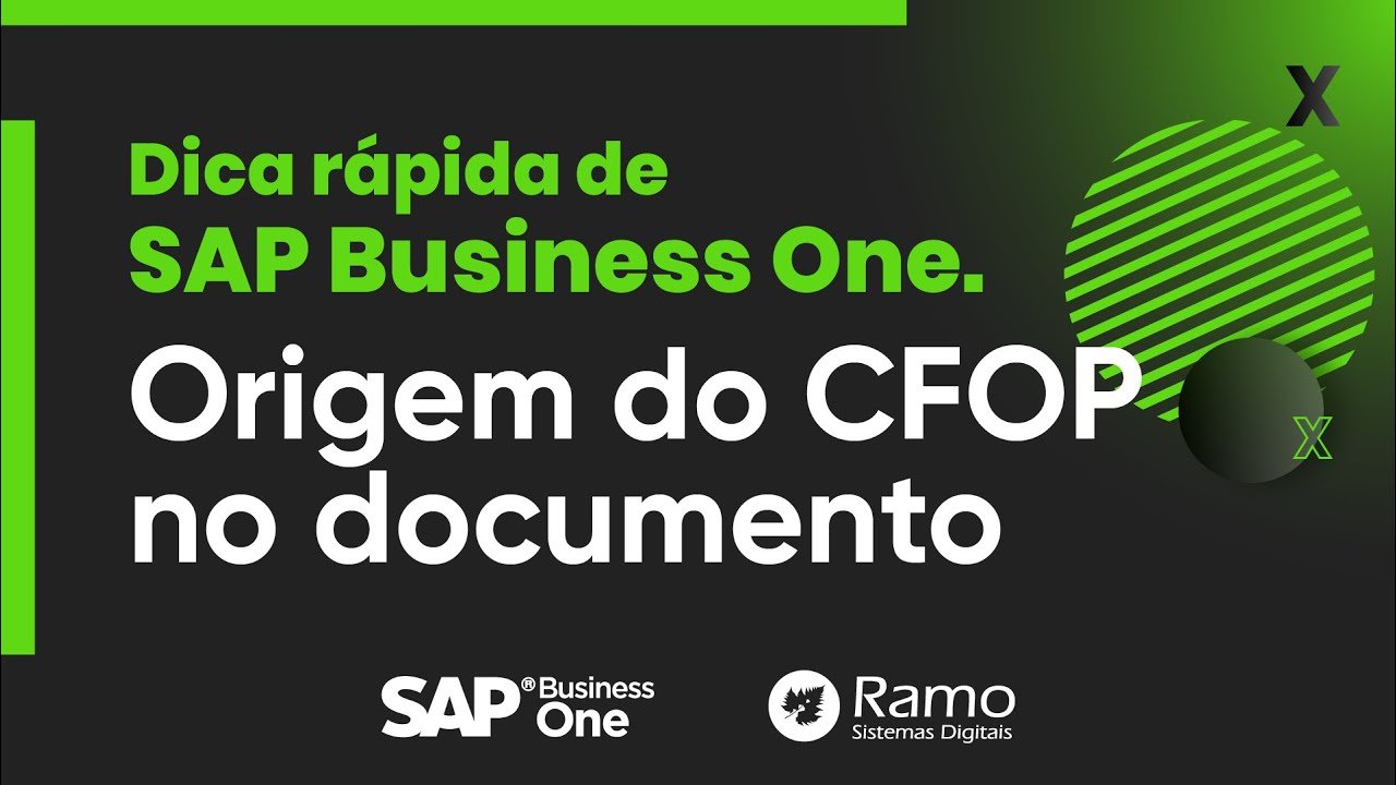 Origem do CFOP no documento do SAP Business One - YouTube