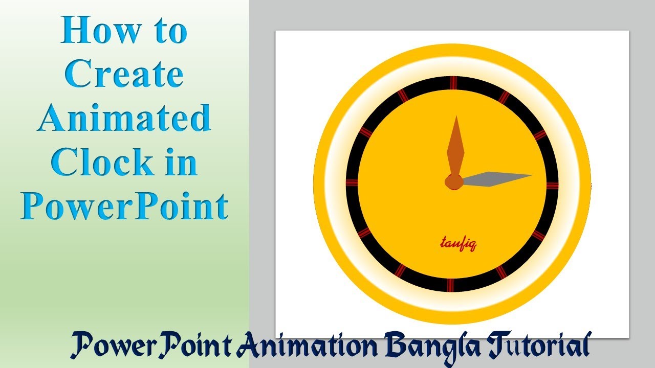 How to Create Animated Clock in PowerPoint - YouTube