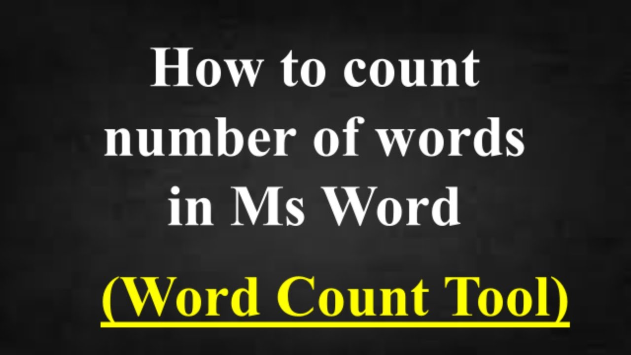 Word Count In Ms Word How To Count Number Of Words In Ms Word Word Word Count In Ms Word How To Count Number Of Words In Ms Word Word