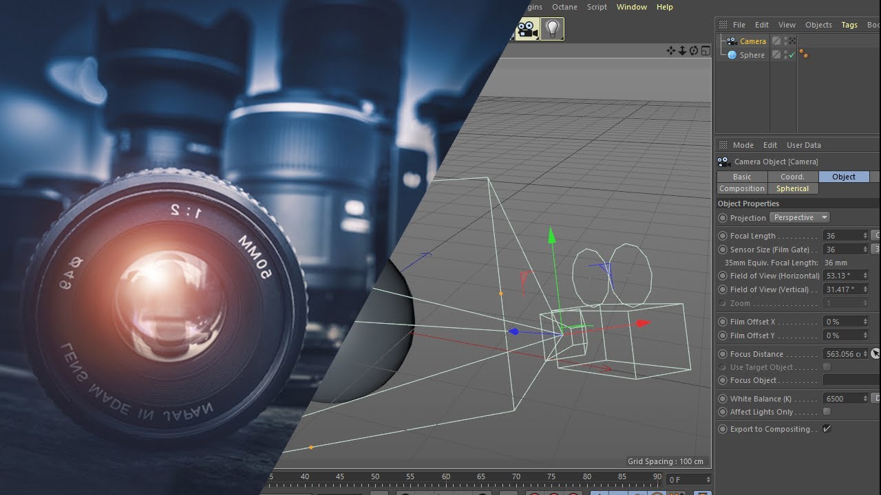 Cinema 4D animation camera - YouTube