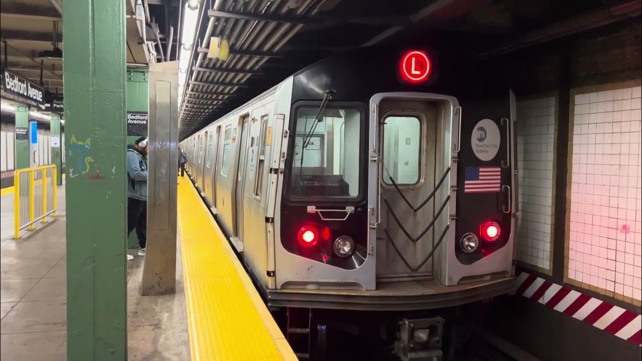 MTA New York City Subway 8 Avenue Bound Kawasaki R143 (L) Train @ Bedford Avenue - YouTube