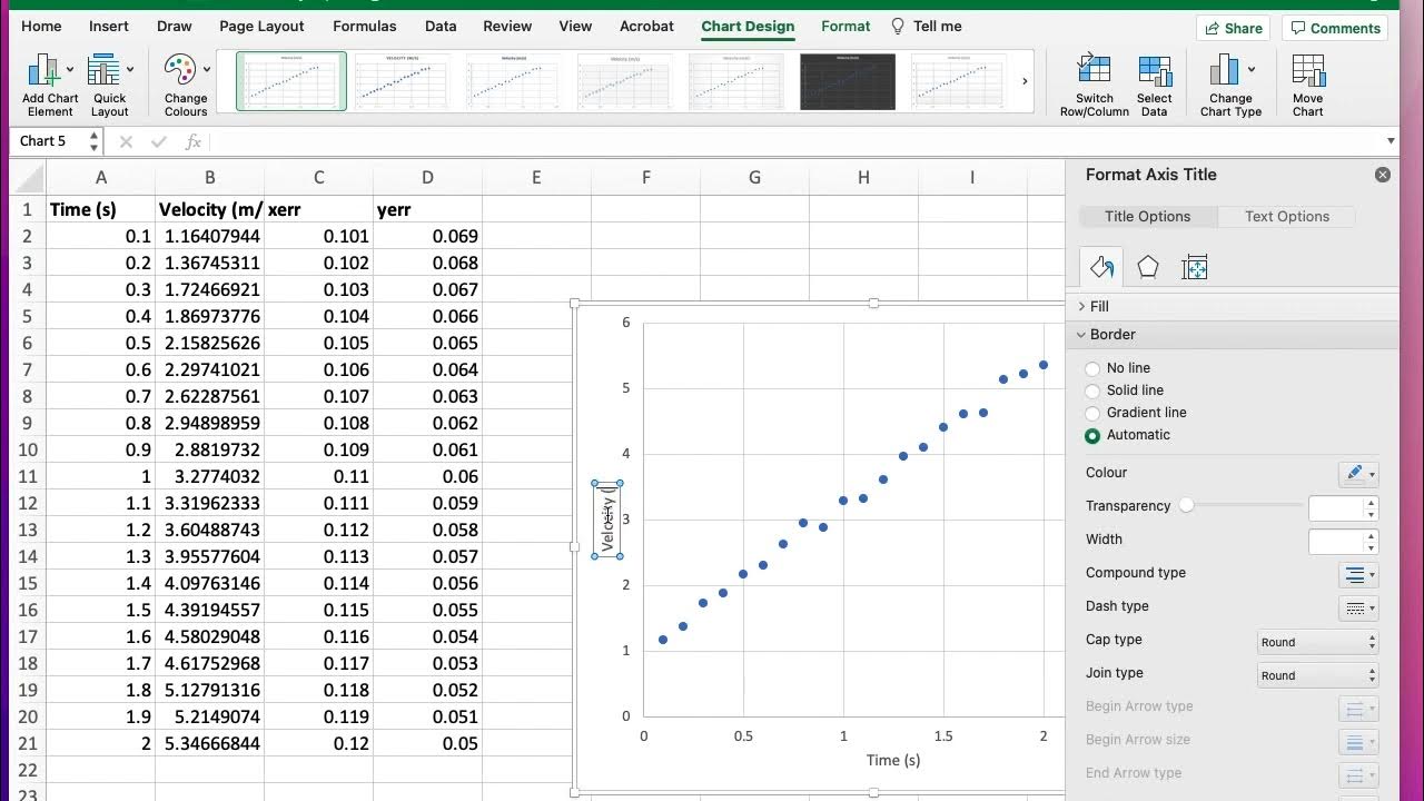 Excel Scatterplot with Error Bars and Axis Labels - YouTube