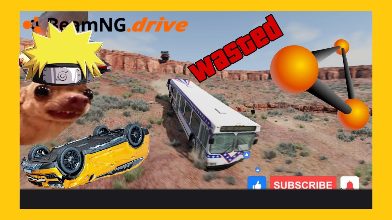 CRAZY BUS Fun Meme BeamNG Drive part3 - YouTube