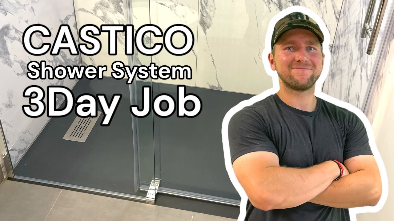 CASTICO Shower System. 3 day Curbless Shower. - YouTube
