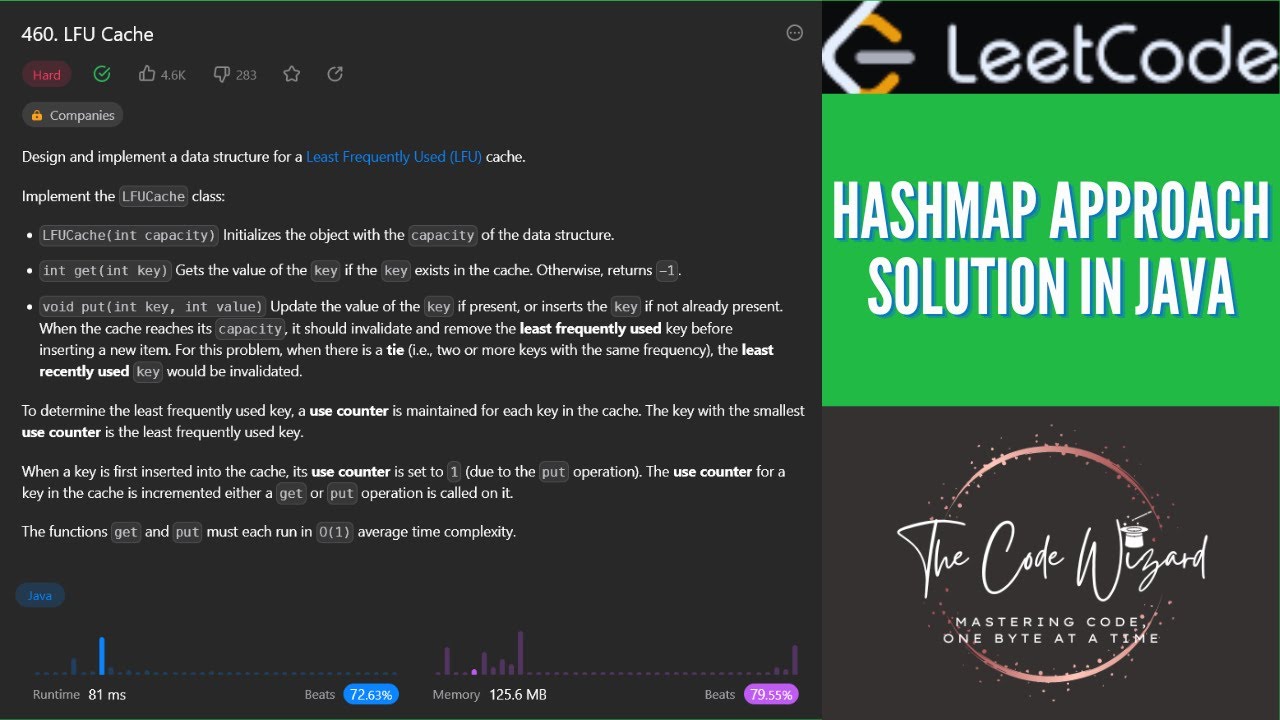 460. LFU Cache - LeetCode Understand O(1) Solution in Java | THE CODE WIZARD - YouTube