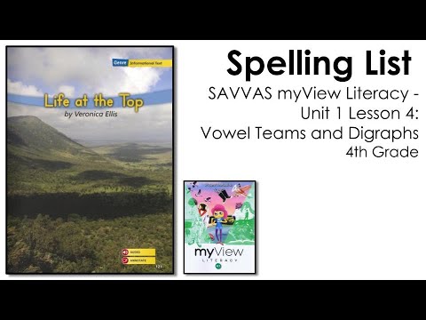 SAVVAS MyView Literacy - Unit 1 Lesson 4 - Spelling - 4th Grade - YouTube