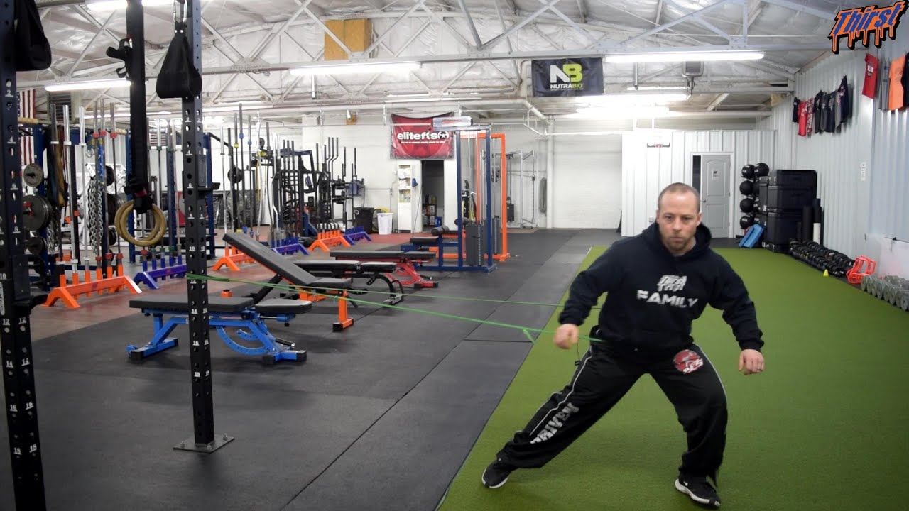 Band Resisted Lateral Shuffle - THIRSTgym.com - YouTube