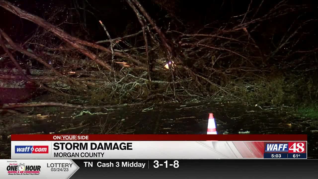 Storm damage reported across Morgan County - YouTube
