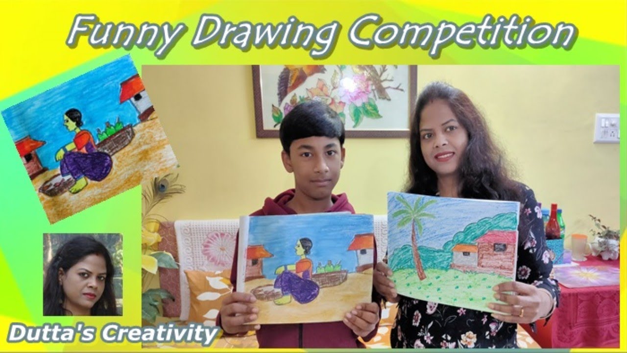 FUNNY DRAWING COMPETITION|| DRAWING COMPETITION|| DRAWING - YouTube