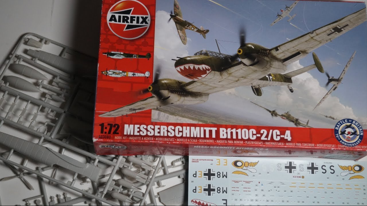 Airfix 1/72 Messerschmitt Bf110C-2/C-4 Part One - YouTube