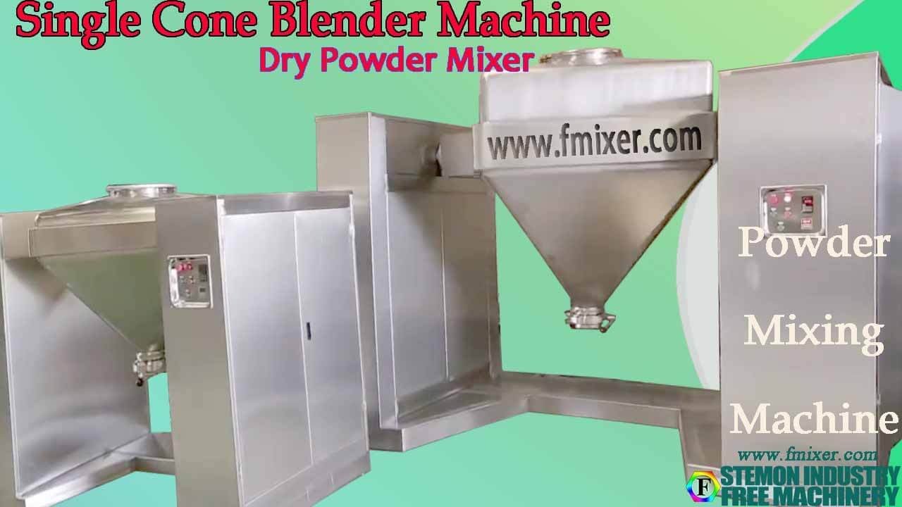 Single cone blender machine with square conical mixing vessel for ...