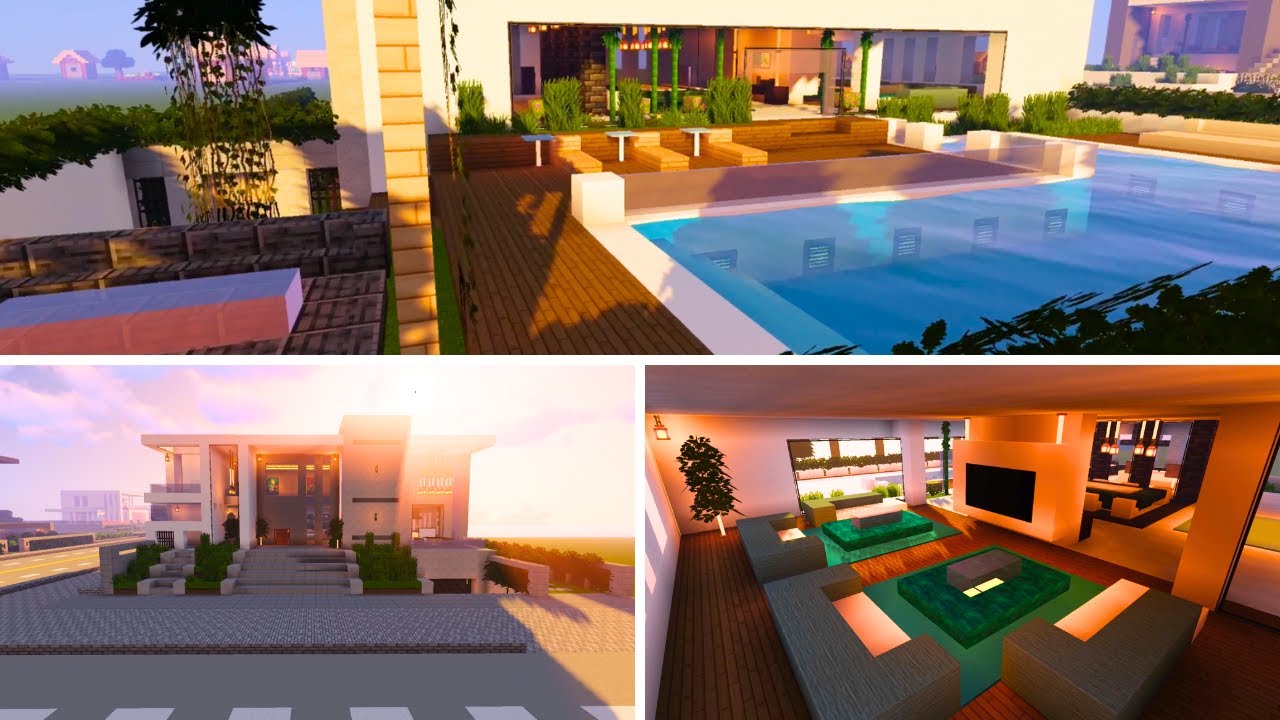 Minecraft Modern House #13 Part 2 | Interior Tutorial | MMT - YouTube