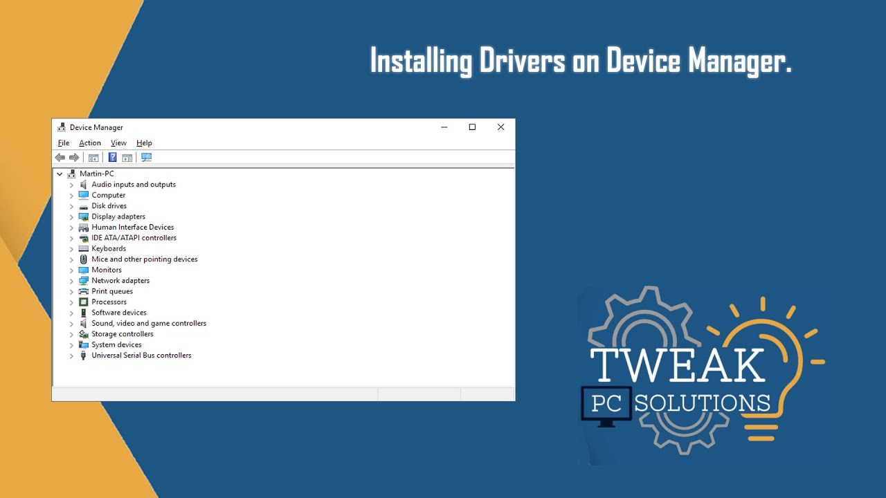 Installing Device Drivers in Device Manager - YouTube
