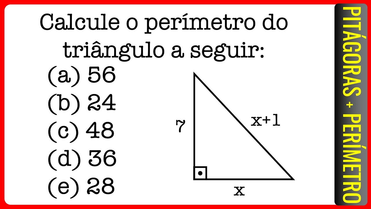 SEDUC/AM || Teorema de Pitágoras e Perímetro || Calcule o perímetro do ...
