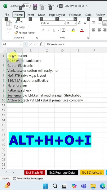 📊 MS EXCEL TRICKS | How to adjust row and column data? | @Raghavxlprime2.0 By Raghav Patel - YouTube