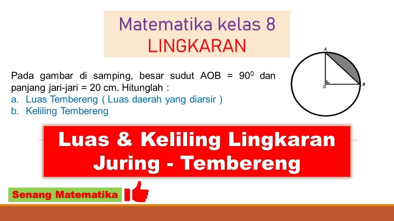 Luas dan Keliling Lingkaran - Juring,Tembereng - Senang Matematika ...
