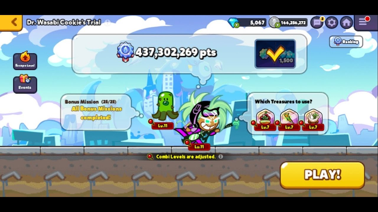 Dr. Wasabi Cookie's Trial (No Legendary Treasures) - YouTube