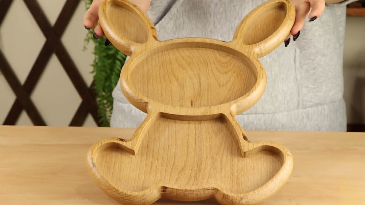 Wooden Board Rabbit, With 4 Sections - 225 - YouTube