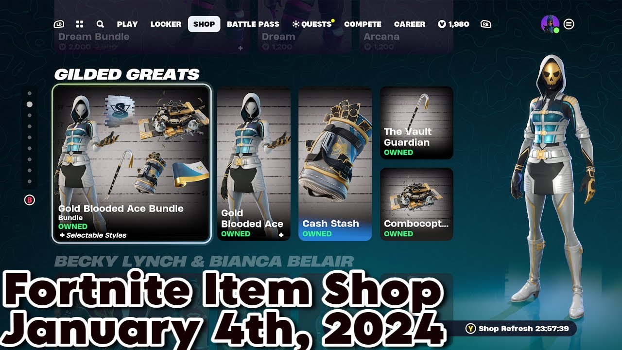 GOLD BLOODED ACE BUNDLE IS BACK! Fortnite Item Shop - YouTube