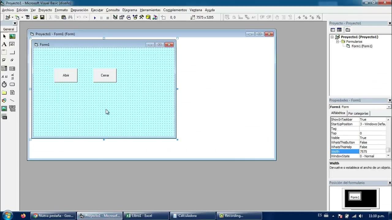 ajustar controles al formulario visual basic 6.0 - YouTube