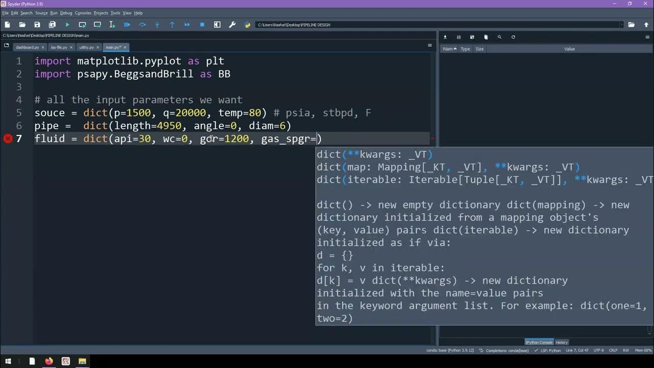 Pipeline Pressure Drop Calculation Python PSAPY Beggs and Brill - YouTube