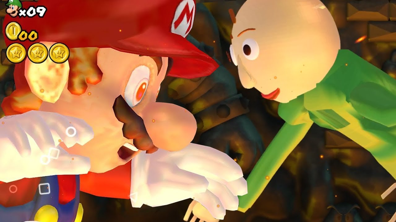 Baldi vs. Mario in New Super Mario Bros. Wii - YouTube