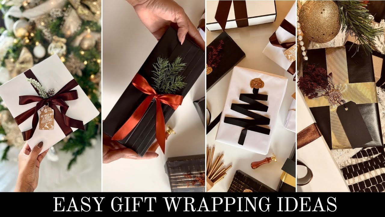 Easy GIFT Wrapping Ideas | Aesthetic Grift Wrapping | Beginner - YouTube