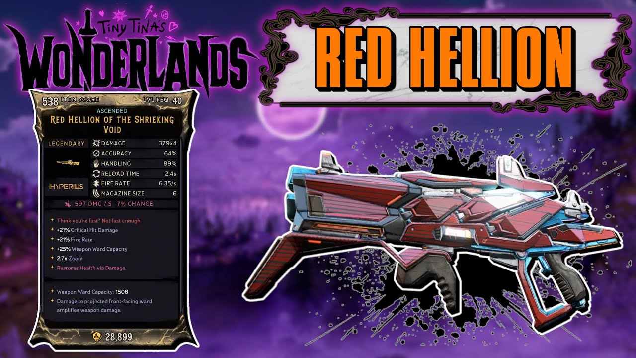Legendary Item Guide | Red Hellion | Tiny Tina's Wonderlands - YouTube