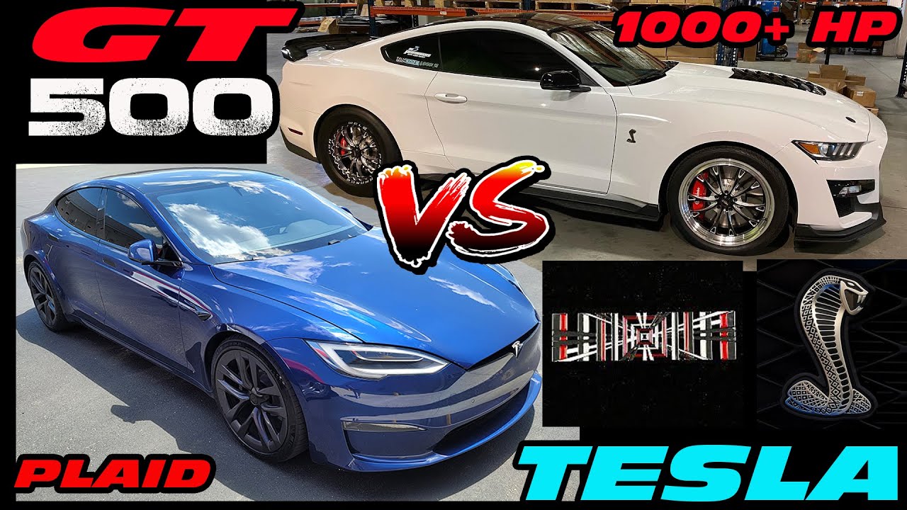 1000+WHP GT500 VS TESLA MODEL S PLAID FULL CHARGE - SCT INDY - STREET ...