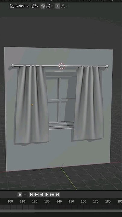 how create curtains 1 minute with cloth modifier #blender #shorts #tutorial - YouTube