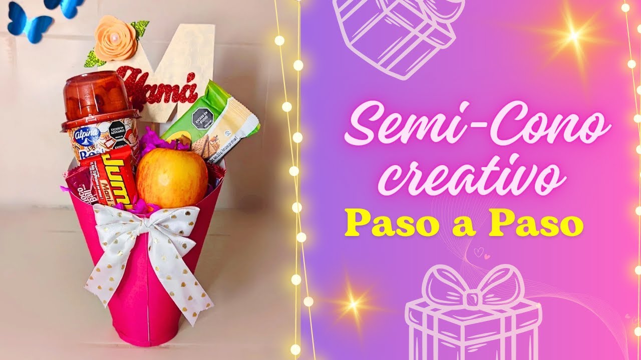 Te muestro cómo puedes realizar un Semi-Cono CREATIVO para obsequiar🥰 ️ ...
