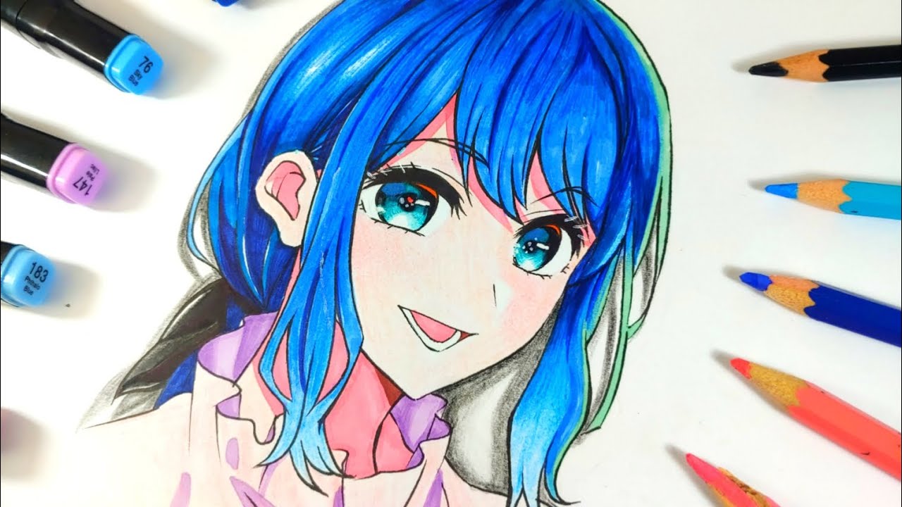 Speed draw Akane Kurokawa - Oshi no Ko / anime - YouTube