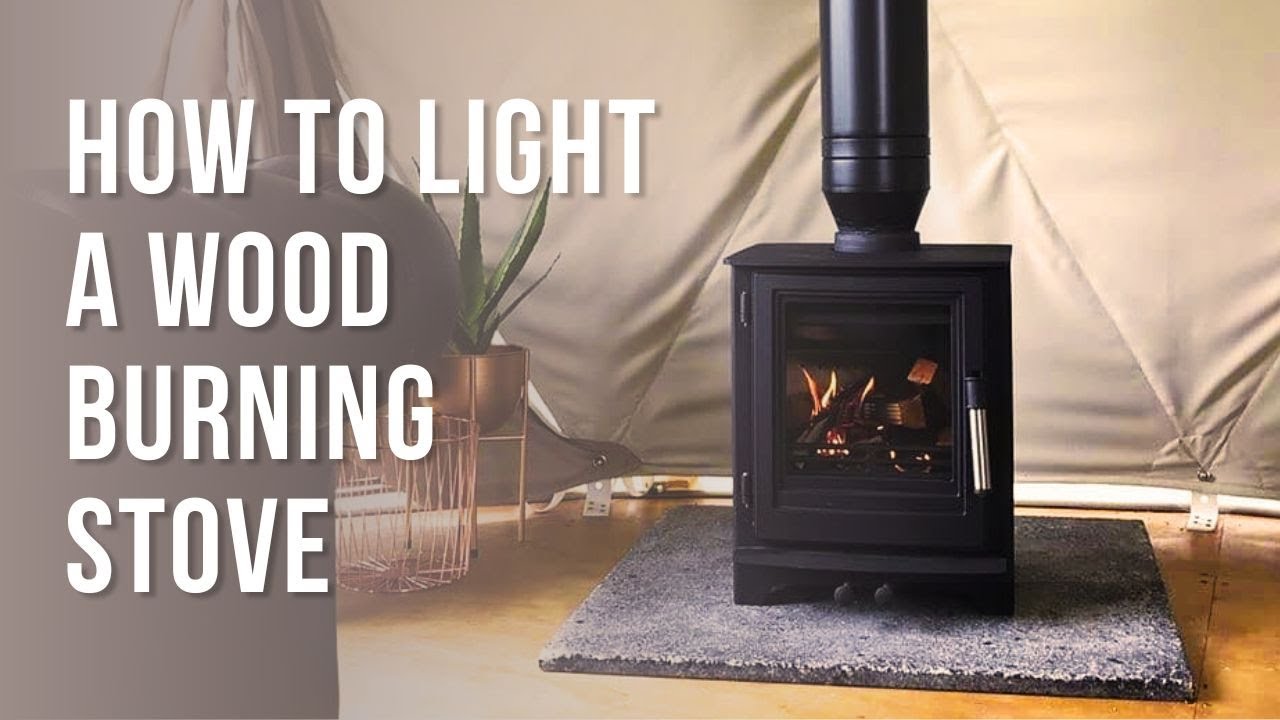 How To Light A Wood Burning Stove - YouTube