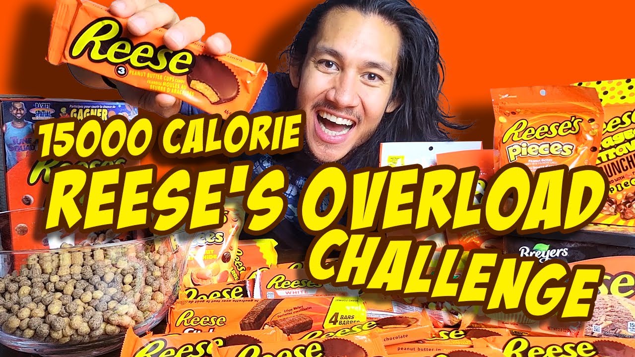 15000 CALORIE REESE'S OVERLOAD CHALLENGE | Legendary Cheat Day | MAN V ...