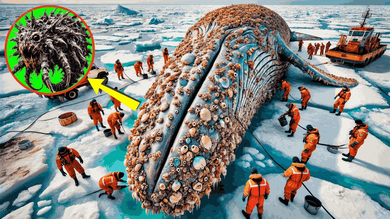 Arctic BOWHEAD WHALE Covered in Millions of Barnacles & Parasites Bee ...