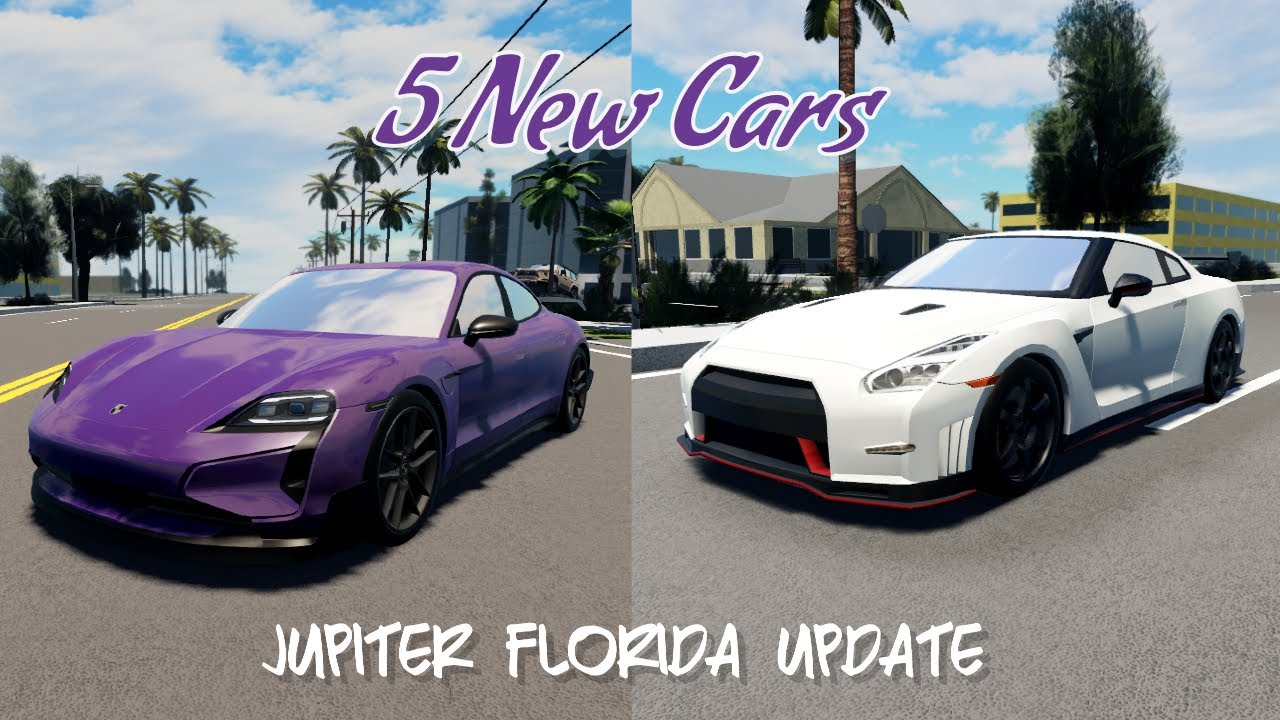 5 New Cars Added! - Roblox Jupiter Florida Beta Update - YouTube
