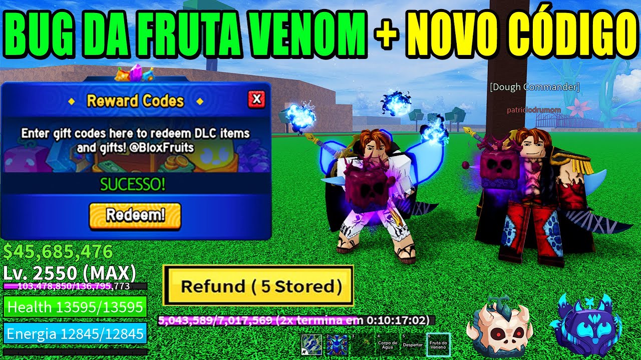 NOVO CÓDIGO DE 1 HORA DE EXP + BUG DA FRUTA VENOM + 30 CÓDIGOS ...