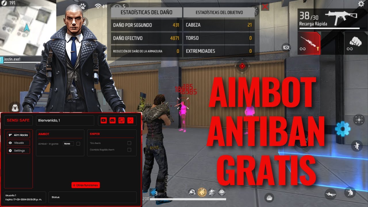 PANEL GRATIS PARA FREE FIRE PC CON AIMBOT EXTERNAL 100% SEGURO PARA ...