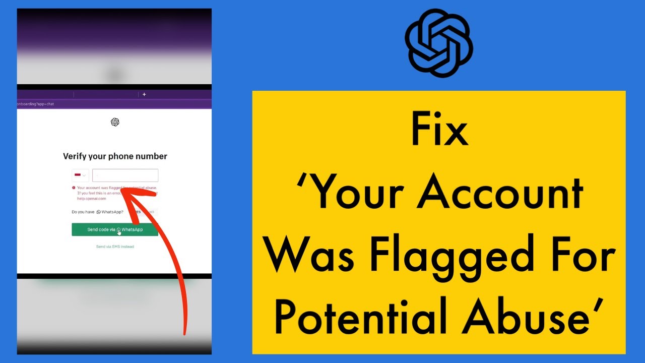 ChatGPT Tutorial: FIX Your Account Has Been Flagged For Potential Abuse ...