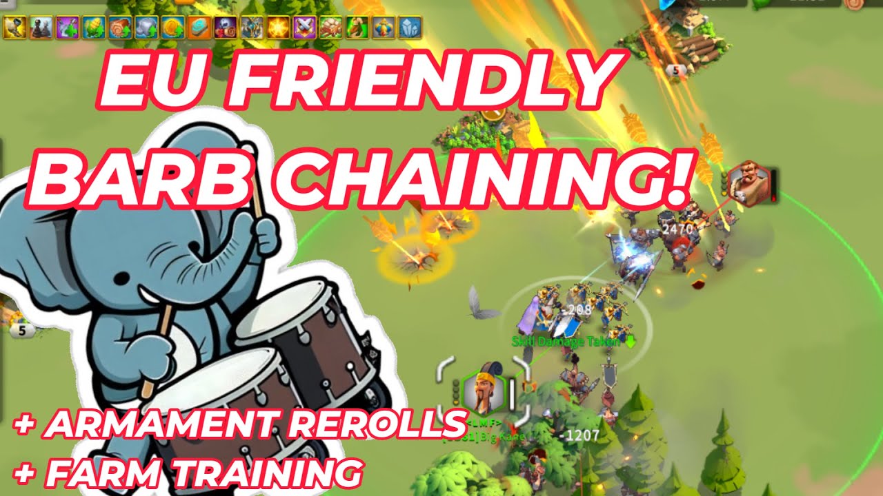 First Ever EU Friendly Barb Chaining Stream!? [Rise of Kingdoms] - YouTube