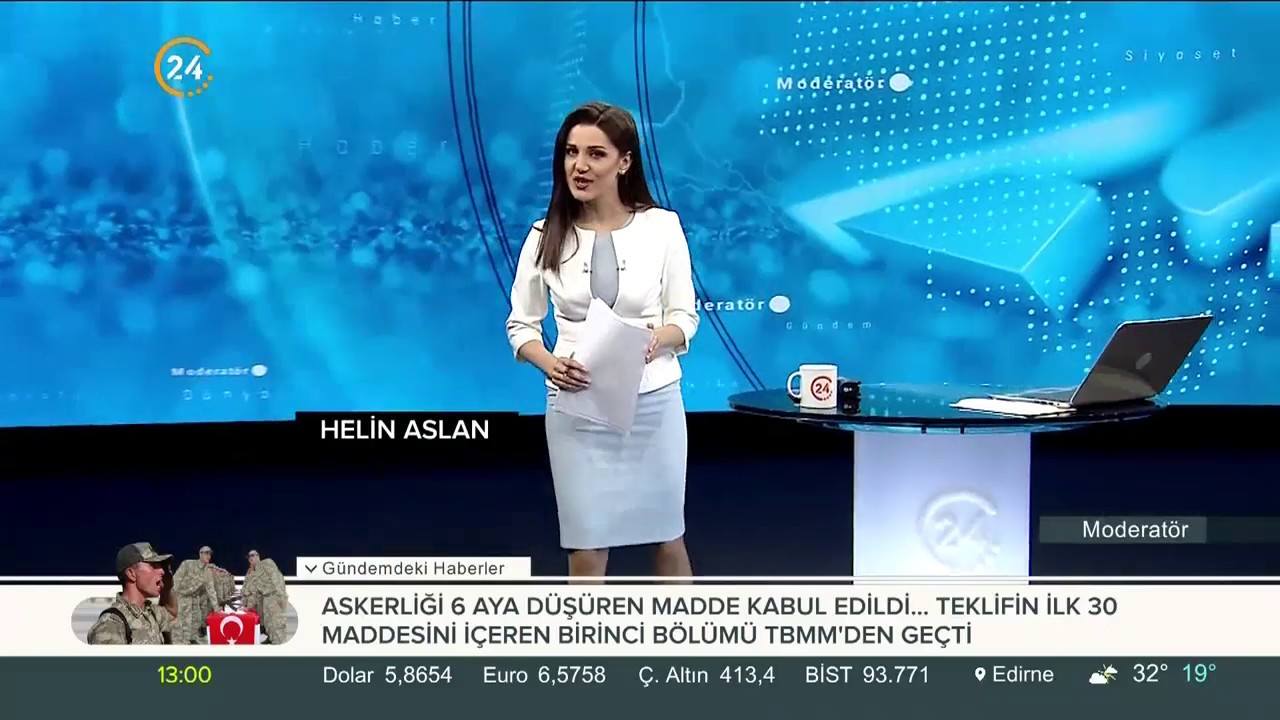 24 TV MODERATÖR HELİN ASLAN HAZİRAN 19.06.2019 - YouTube